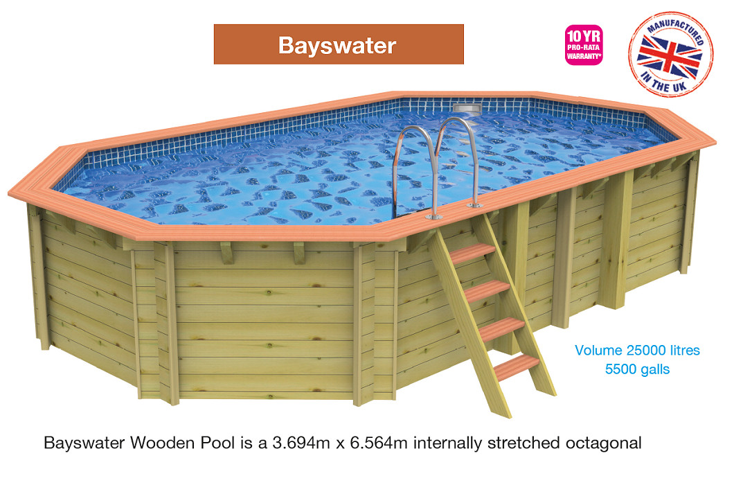 Plastica Bayswater Octagonal Wooden Pool - UK Pool Store