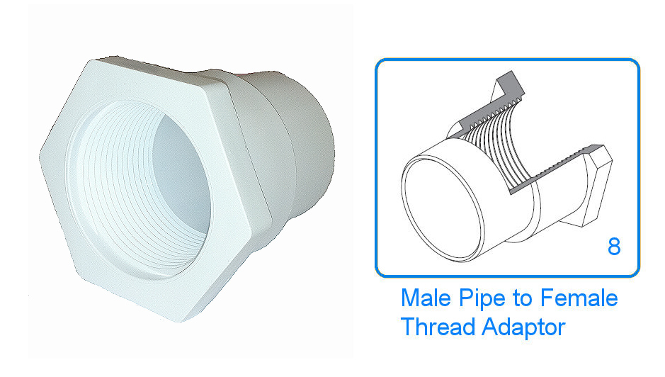 Swimming Pool Adaptor - Swimming Pool Fittings - Swimming Pool PVC Fittings