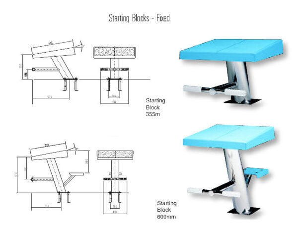 Swimming Pool Competition Fixed Starting Blocks