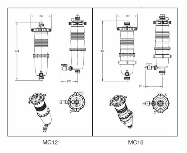 Waterco Multi-Cyclone Plus Swimming Pool Filter - Swimming Pool Filters