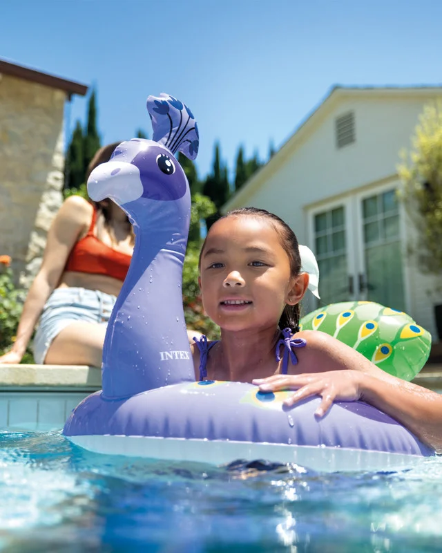 Intex Big Animal Swim Ring - Peacock